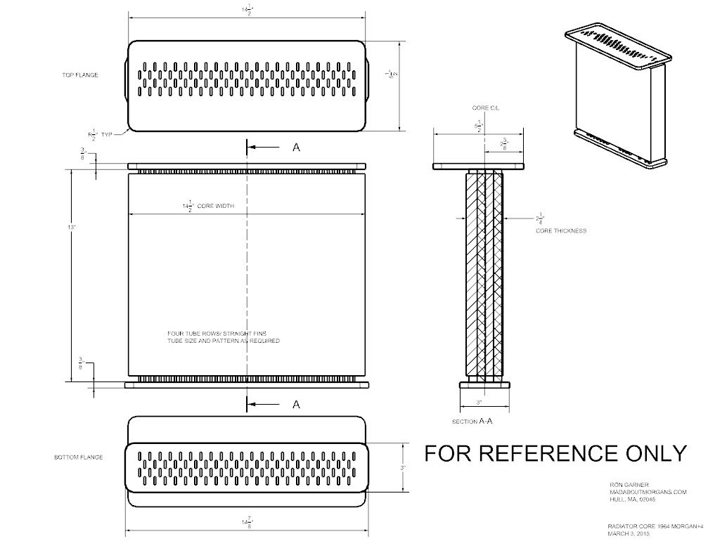 ORIGINAL RADIATOR CORE DWG – Mad About Morgans